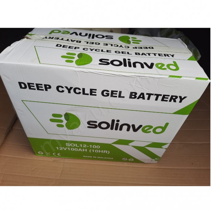 100Ah Amper Solinved Solar Jel Deep Cycle Akü Fiyatı ve Özellikleri