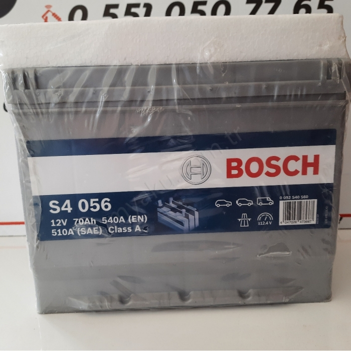70 Ah Amper Bosch S4056 Yüksek Ters Akü Fiyatı ve Özellikleri