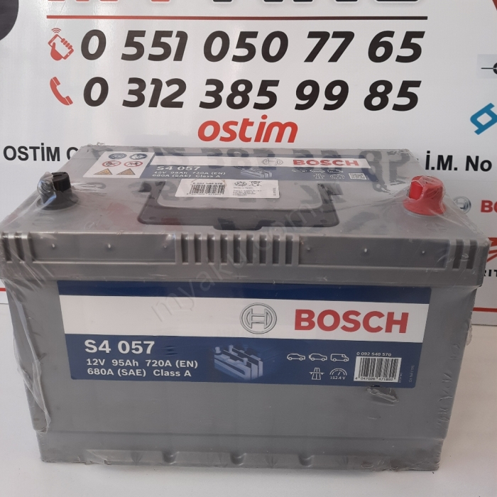 95 Ah Amper Bosch S4057 (90 Ah Muadili) Akü Fiyatı ve Özellikleri