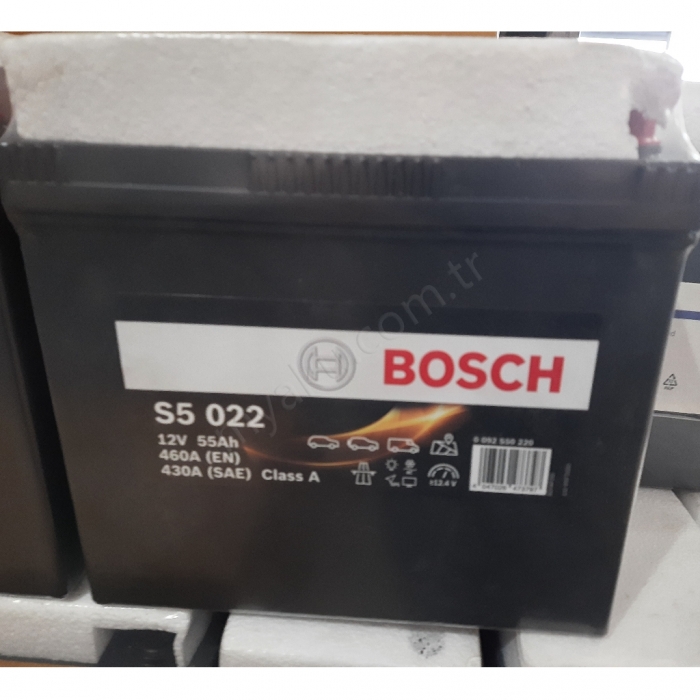 55 Ah Amper Bosch S5022 Yüksek Dar Akü Fiyatı ve Özellikleri